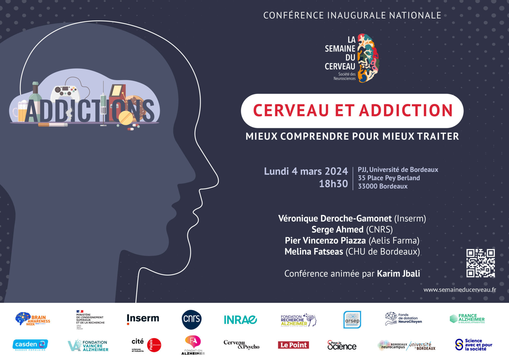 Conférence : "Cerveau et addictions : mieux comprendre pour mieux traiter" - Bordeaux Neurocampus